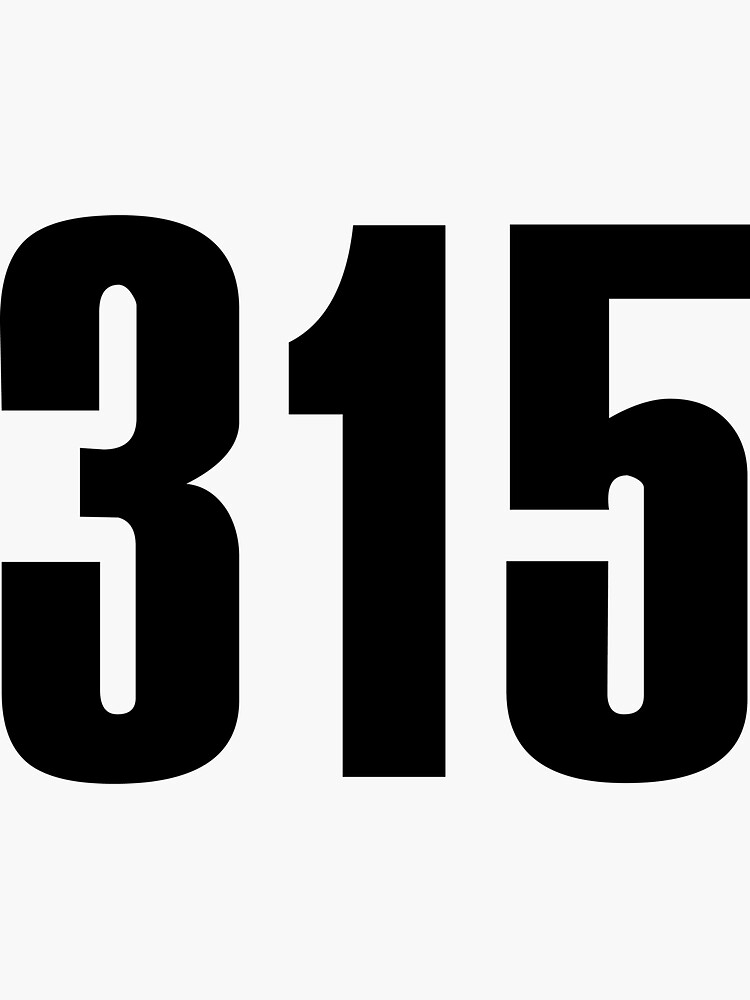 "315 Syracuse | Phone Area Code Shirts Stickers" Sticker for Sale by ...