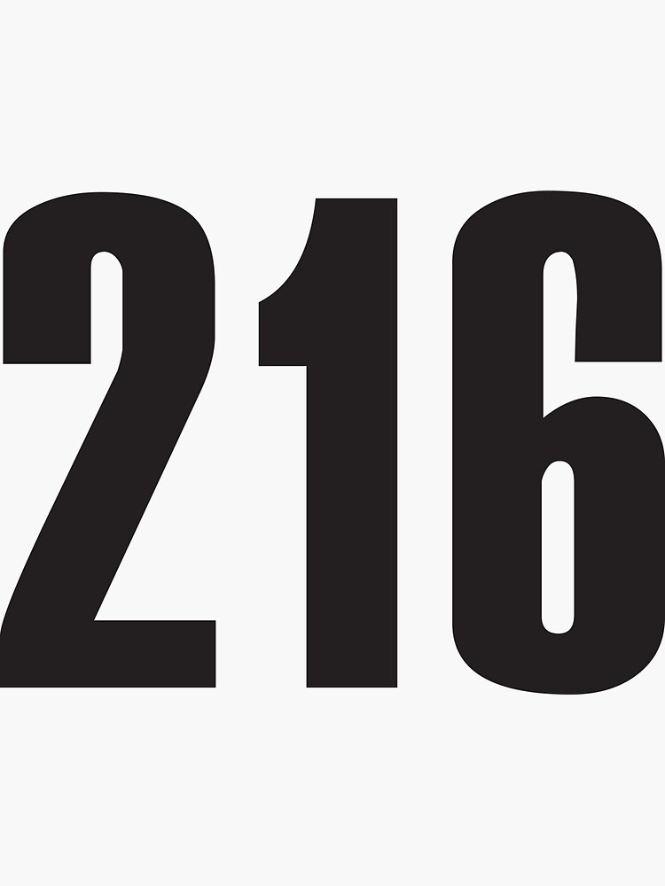 "216 Cleveland | Phone Area Code Shirts Stickers" Sticker for Sale by ...