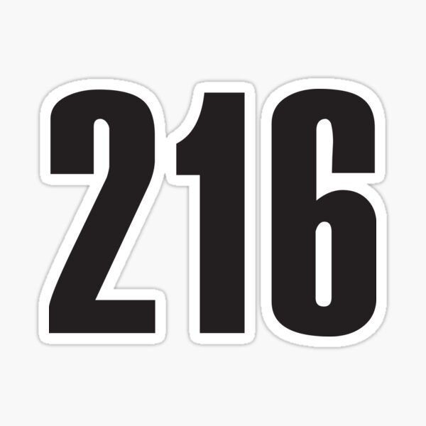 "216 Cleveland | Phone Area Code Shirts Stickers" Sticker for Sale by ...