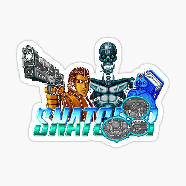 "Snatcher (Sega CD) Logo v2.0" Sticker for Sale by AvalancheShirts ...