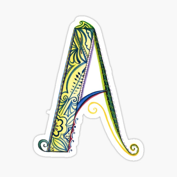 "The Letter A" Sticker for Sale by DalilaCasandra | Redbubble