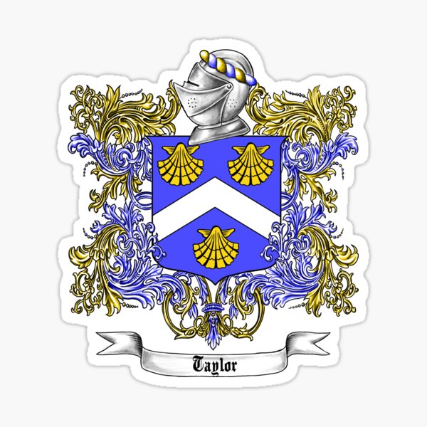 "Taylor Family Crest 4" Sticker by atomicblizzard | Redbubble