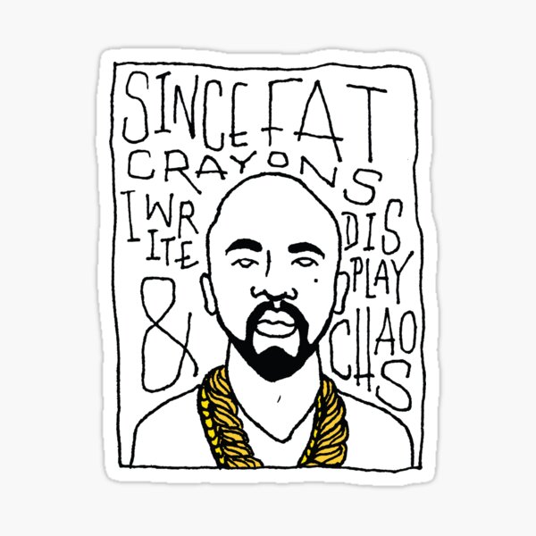 "Rakim" Sticker by TheDrawingBeard | Redbubble