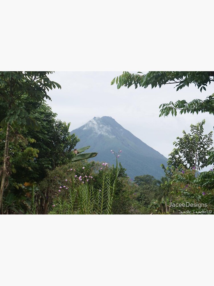 "Arenal Volcano - What a View!" Sticker by JaceeDesigns | Redbubble
