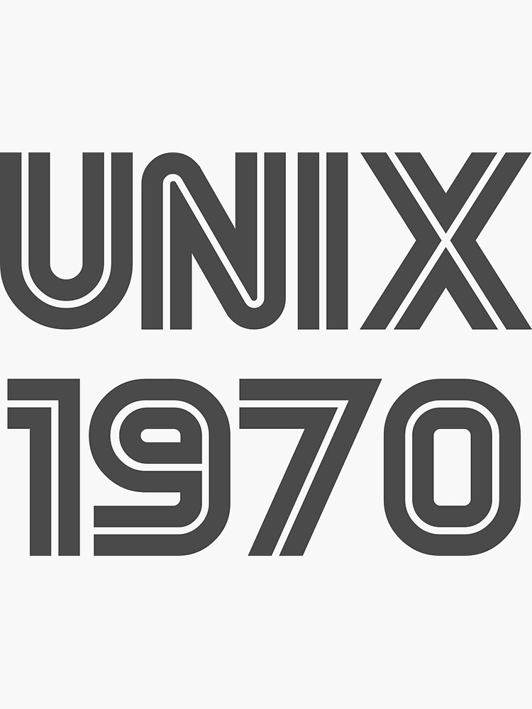 "Unix 1970" Sticker for Sale by Mont42 | Redbubble