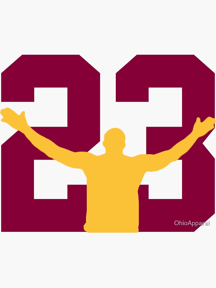 "No. 23 (alternate colors)" Sticker by OhioApparel | Redbubble