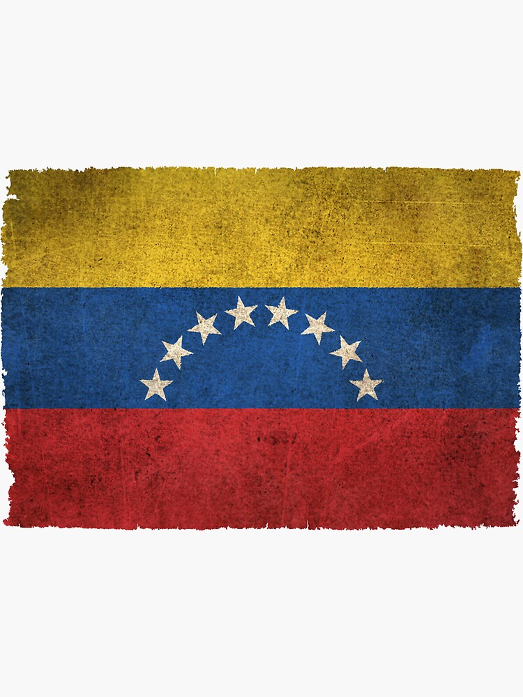 "Old and Worn Distressed Vintage Flag of Venezuela" Sticker for Sale by ...