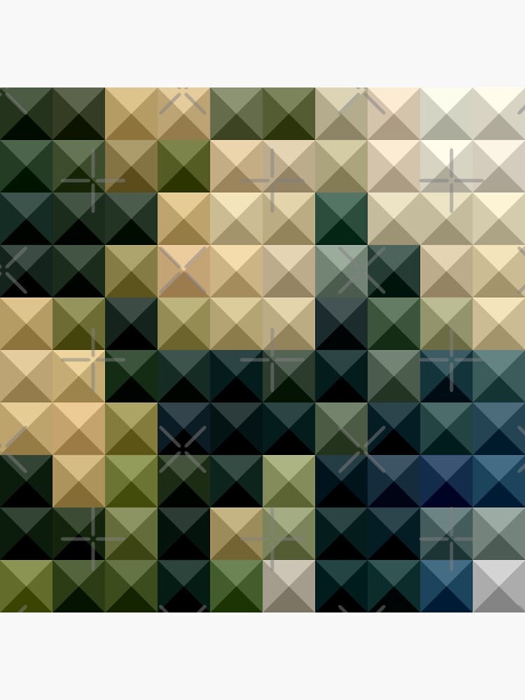 "Castleton Green Abstract Low Polygon Background" Sticker by ...