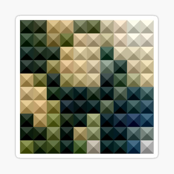 "Castleton Green Abstract Low Polygon Background" Sticker by ...