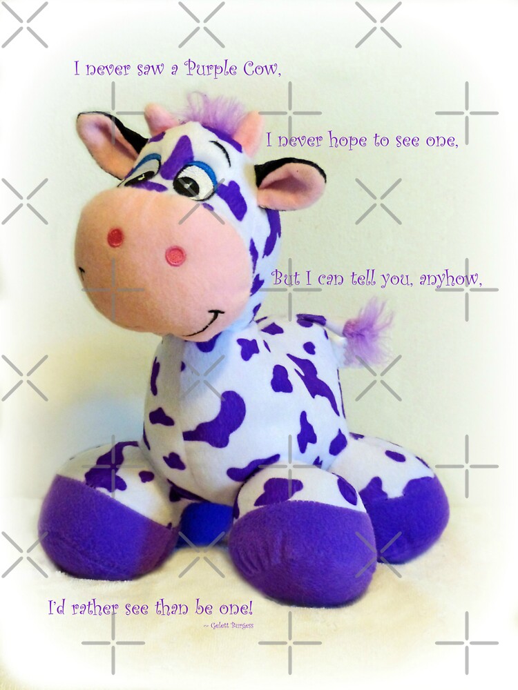 "Purple Cow" Sticker by FrankieCat | Redbubble