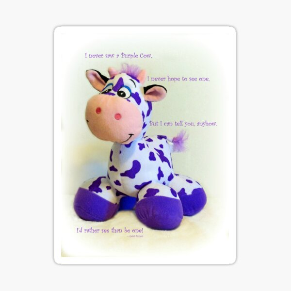 "Purple Cow" Sticker by FrankieCat | Redbubble