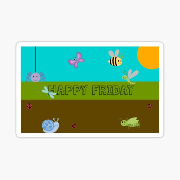 "Happy Friday" Sticker for Sale by ideasexpress | Redbubble