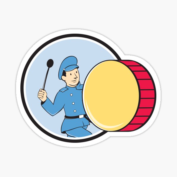 "Brass Drum Marching Band Drummer Circle" Sticker for Sale by ...