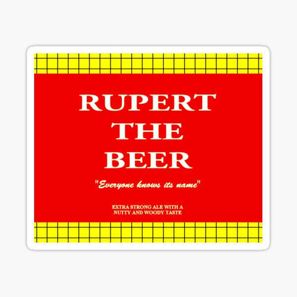 "Rupert the Beer" Sticker for Sale by kerchow | Redbubble