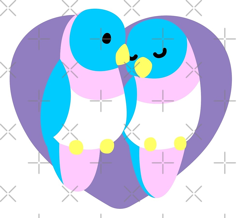 "Pride Lovebirds ♡ Trans Pride" by Siobhan Lapine | Redbubble