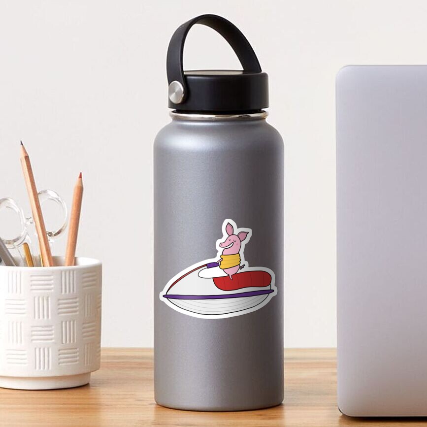 "Jet Ski Pig" Sticker for Sale by pigandpumpkin | Redbubble