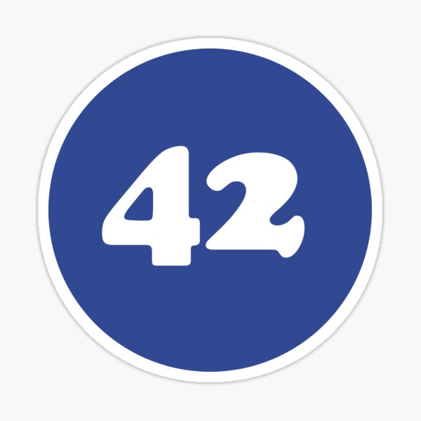 "42" Sticker for Sale by norawr | Redbubble