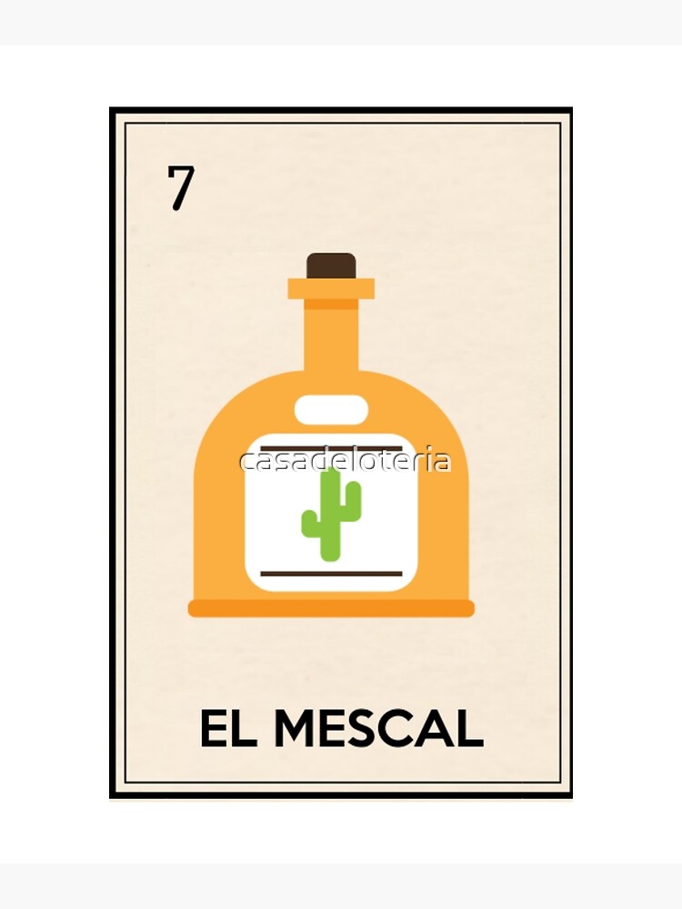 "El Mescal Tequila Mexican Loteria Bingo Card" Photographic Print for ...