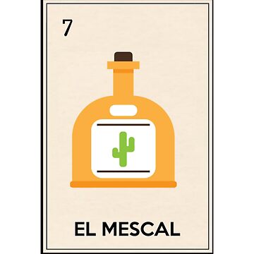 "El Mescal Tequila Mexican Loteria Bingo Card" Photographic Print for ...
