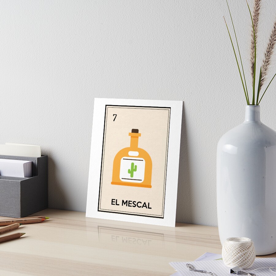 "El Mescal Tequila Mexican Loteria Bingo Card" Art Board Print for Sale ...