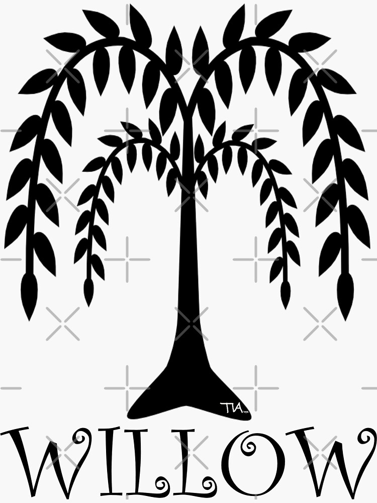 "willow tree" Sticker for Sale by tiaknight | Redbubble
