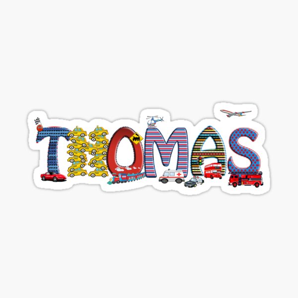 "THOMAS / personalised name illustration" Sticker for Sale by FSImages ...