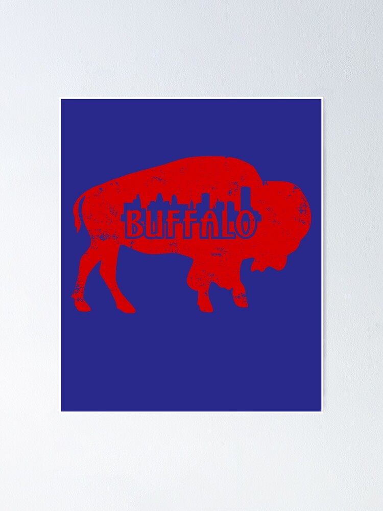"Buffalo NY Red Buffalo" Poster for Sale by LaurenElin | Redbubble