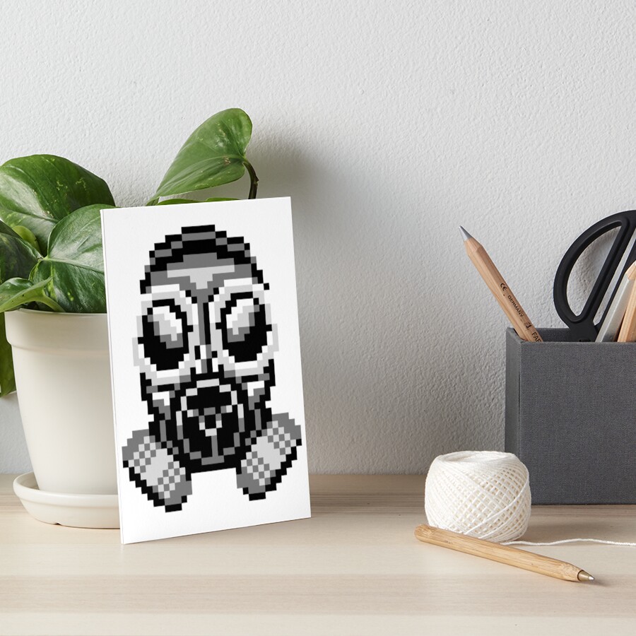 "Pixel Gas Mask" Art Board Print for Sale by RetroDex | Redbubble