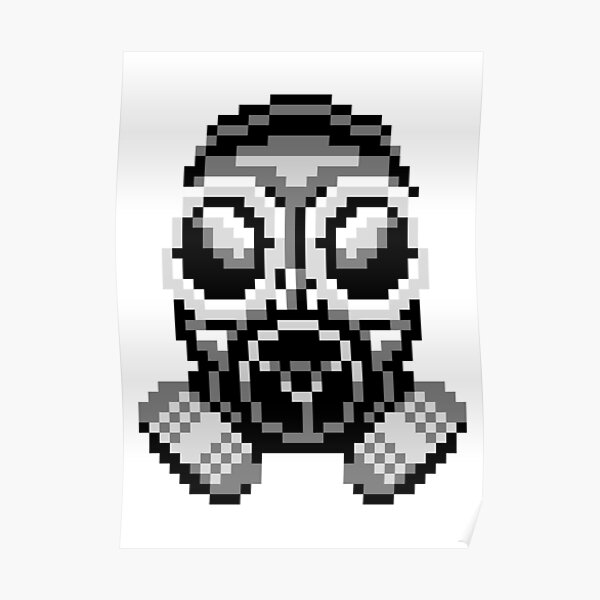 "Pixel Gas Mask" Poster by RetroDex | Redbubble