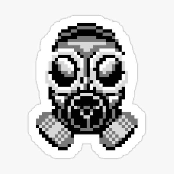 "Pixel Gas Mask" Sticker for Sale by RetroDex | Redbubble
