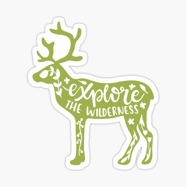 "Explore The Wilderness" Sticker by pizza132 | Redbubble