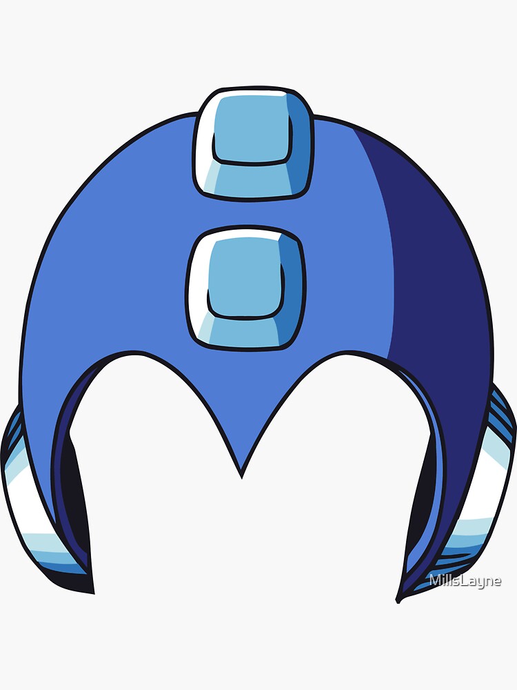 "Mega Man Helmet" Sticker by MillsLayne | Redbubble