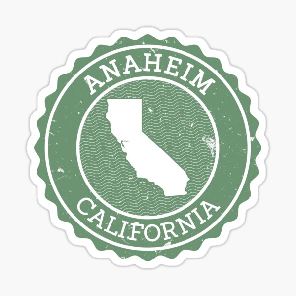 "Anaheim, California (Stamp)" Sticker for Sale by stampusa | Redbubble