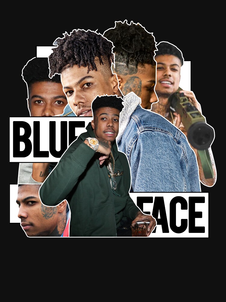 "Blueface Artwork" T-shirt for Sale by thaCozart | Redbubble | blueface ...