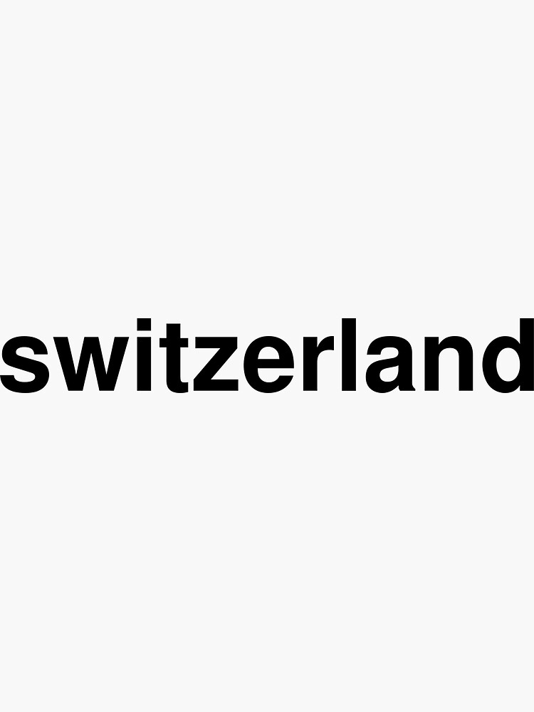 "switzerland" Sticker for Sale by ninov94 | Redbubble