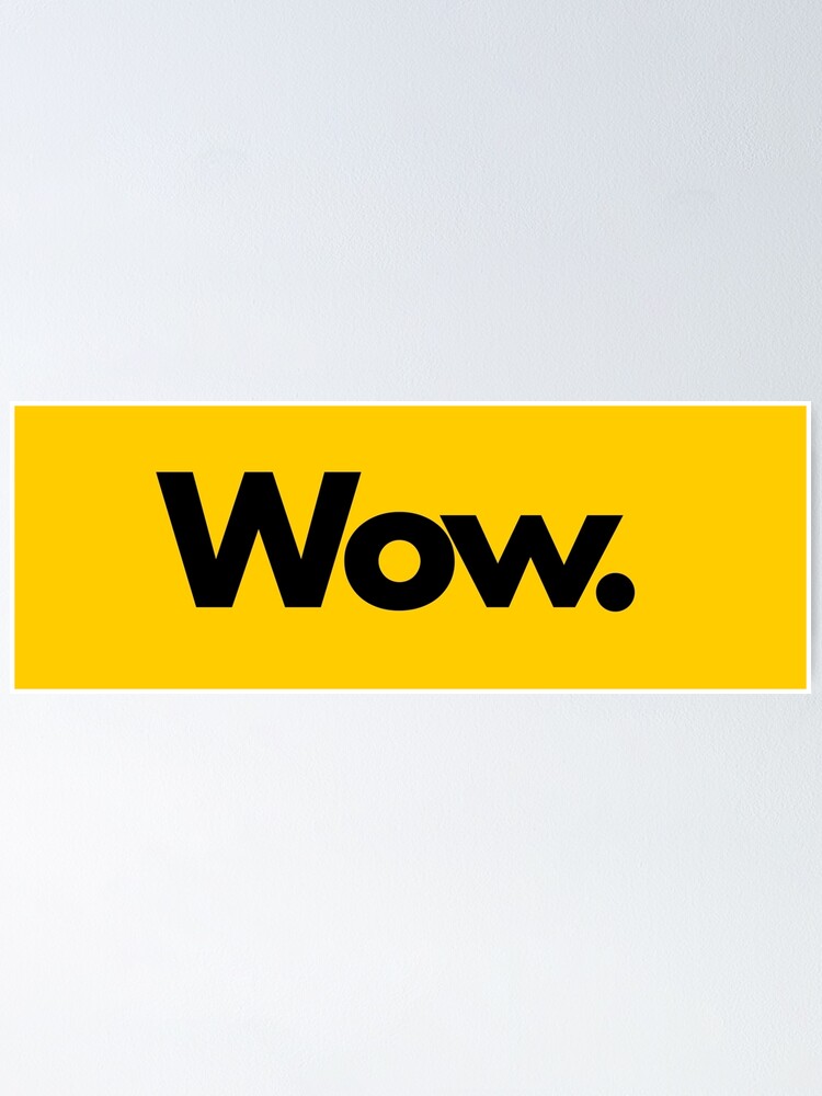 "Wow sticker " Poster by dariabeyger | Redbubble