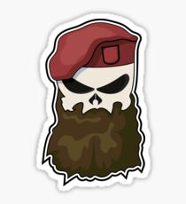 Bearded Skull Stickers | Redbubble