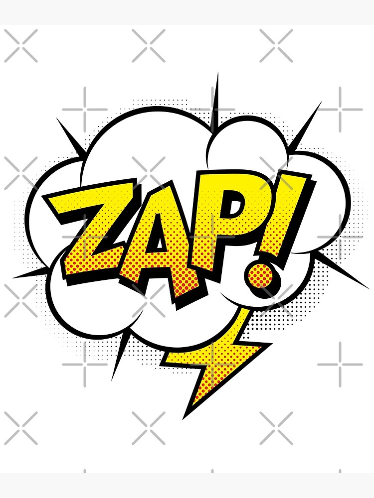"ZAP Comic Book Word, Comics 70s Pop Art Elements, Superhero Action ...