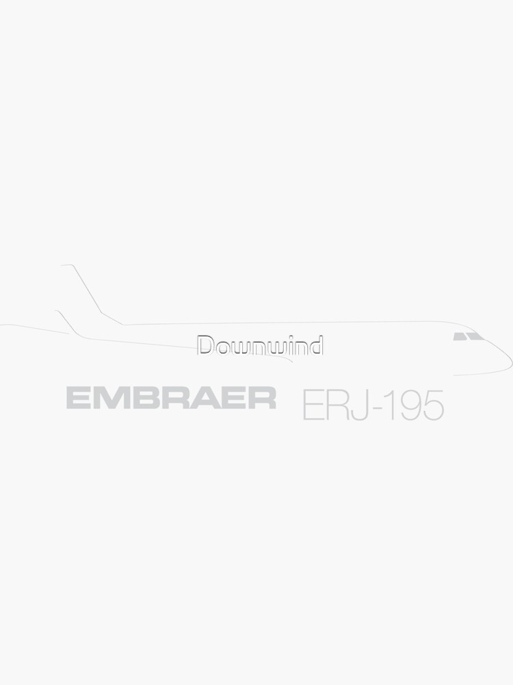 "EMBRAER E-Jet E195" Sticker for Sale by Downwind | Redbubble