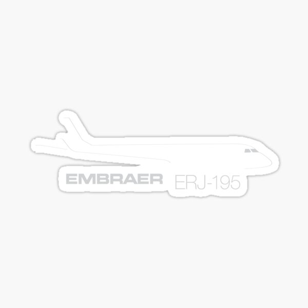 "EMBRAER E-Jet E195" Sticker for Sale by Downwind | Redbubble
