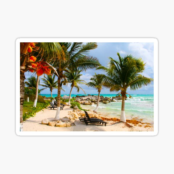 "Tulum Beach, South of Cancun, MEXICO" Sticker for Sale by BrunoBeach ...