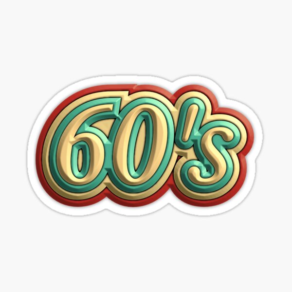 "Vintage 60's" Sticker for Sale by maliderkel | Redbubble