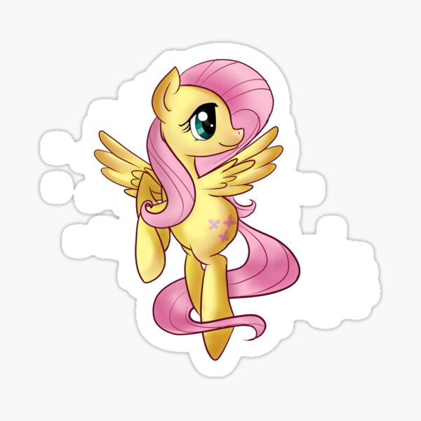 "Mane Six Series ~ Fluttershy " Sticker for Sale by AwesomeSock | Redbubble