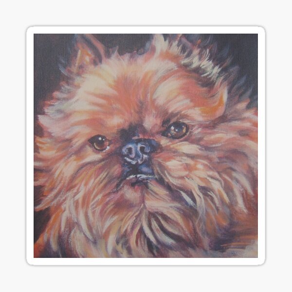 "Brussels Griffon Fine Art Painting" Sticker for Sale by lashepard ...