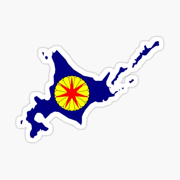 "Flag Map of Republic of Ezo, 1869" Sticker for Sale by abbeyz71 ...