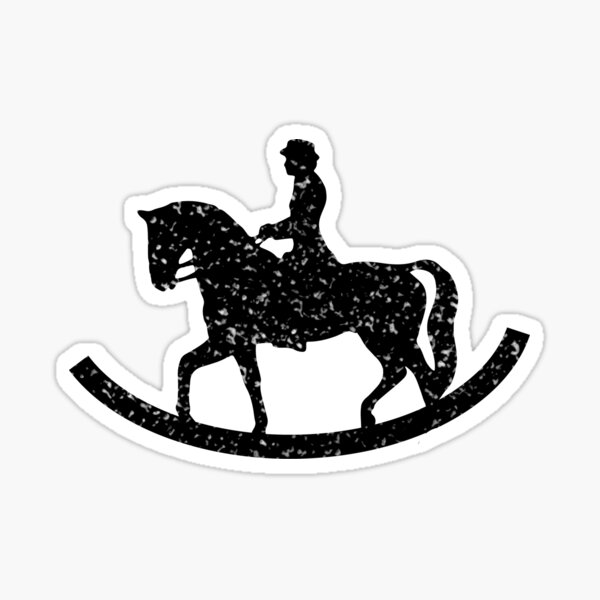 "rocking horse chair riding " Sticker for Sale by SofiaYoushi | Redbubble