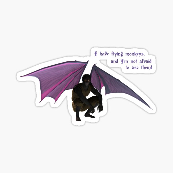 "Flying Monkey" Sticker for Sale by MichelleIacona | Redbubble