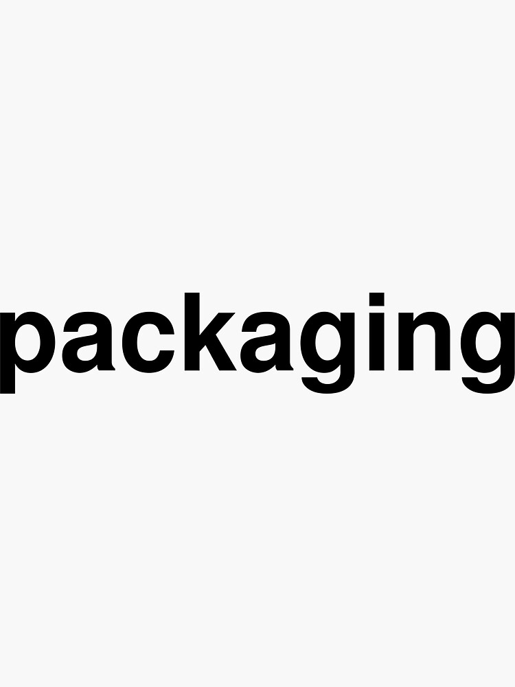 "packaging" Sticker by ninov94 | Redbubble