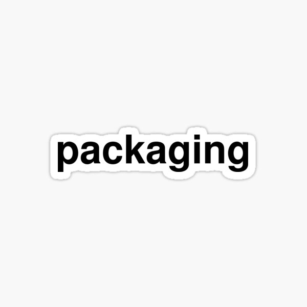 "packaging" Sticker by ninov94 | Redbubble