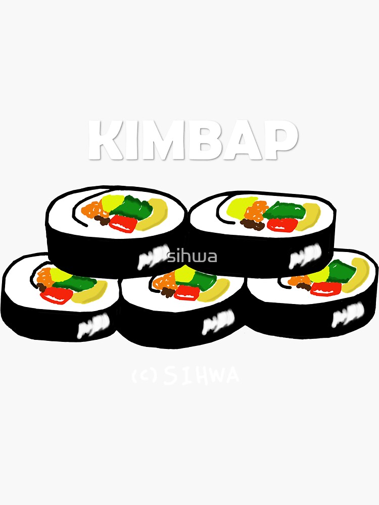 "Kimbap " Sticker for Sale by sihwa | Redbubble